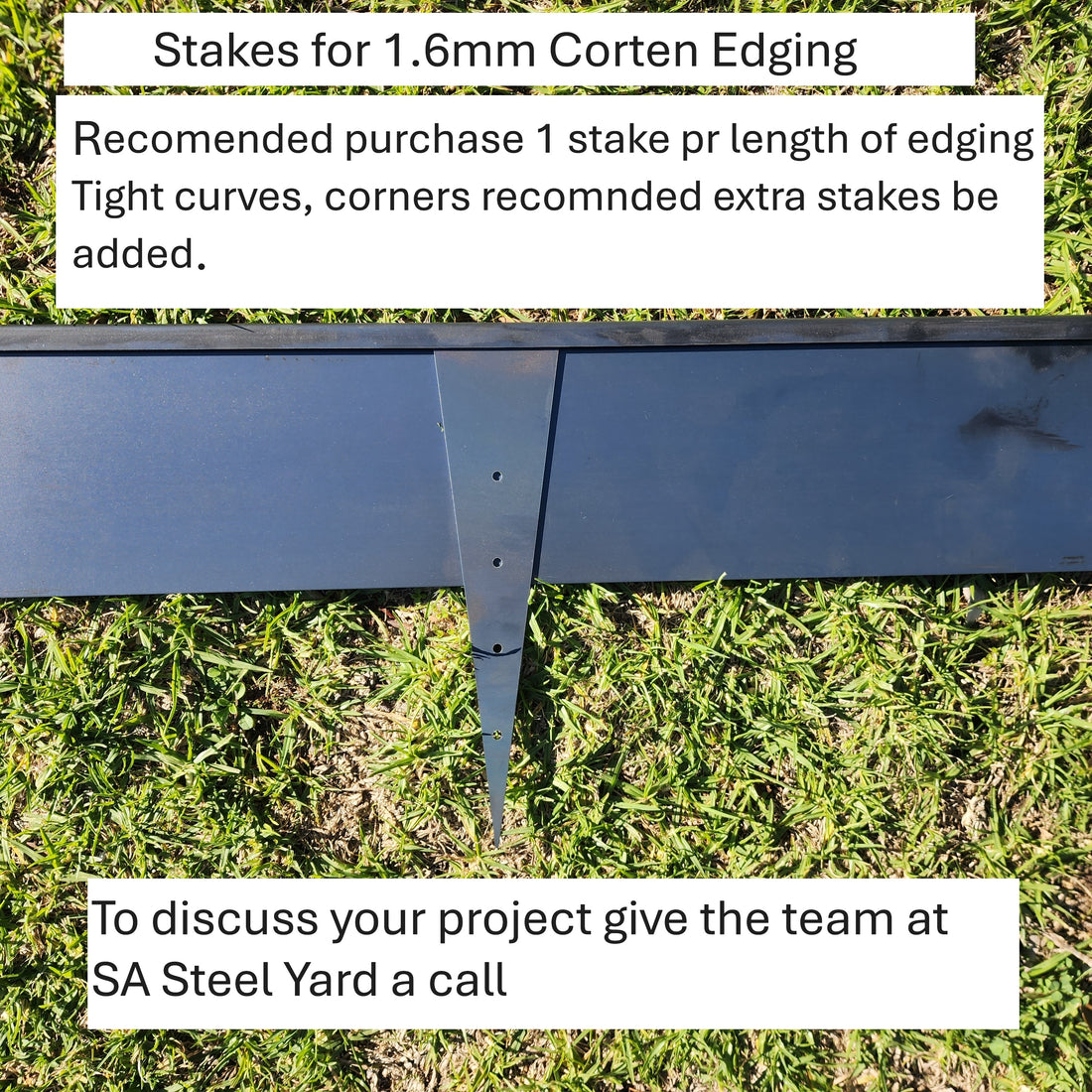 Stakes for 1.6mm Corten Edging – SA Steel Yard