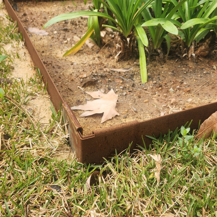 3 mm Corten Steel Corner Joiners for Garden Edging – SA Steel Yard